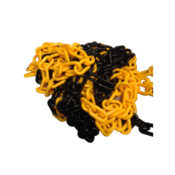 Plastkjetting sort/gul 8 mm – Ramper.no